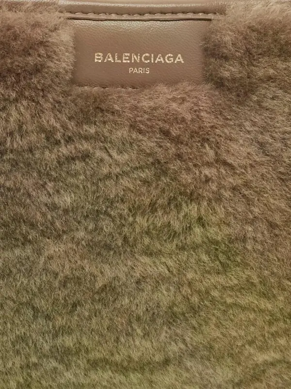 Balenciaga Bazar Shearling Clutch Bag