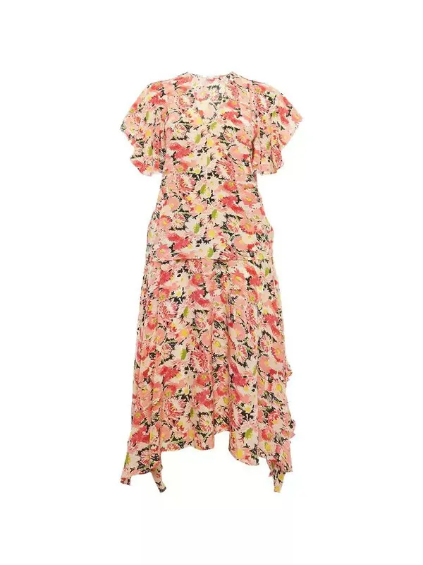 Stella McCartney Floral-print Silk Skirt And Top Set - Neutrals