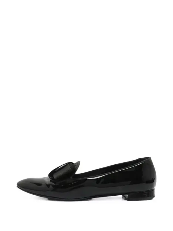 Giorgio Armani Bow-detail Patent-leather Loafers