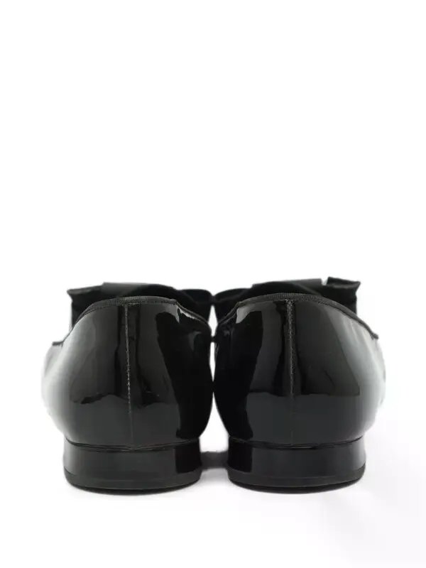 Giorgio Armani Bow-detail Patent-leather Loafers