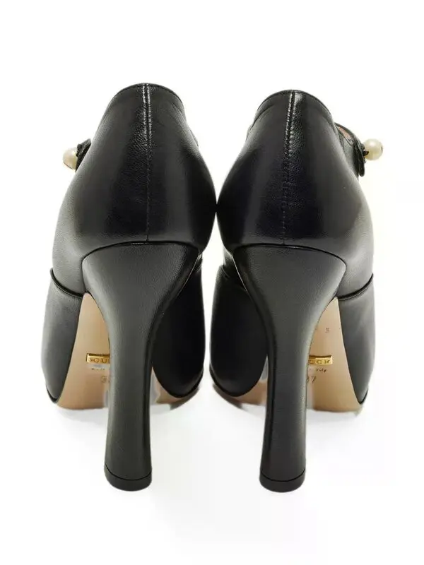 Gucci Lesley Leather Heeled Pumps