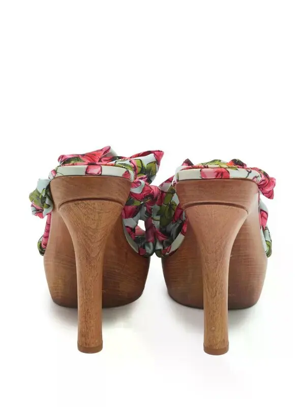 Dolce & Gabbana Floral Print Platform Sandals