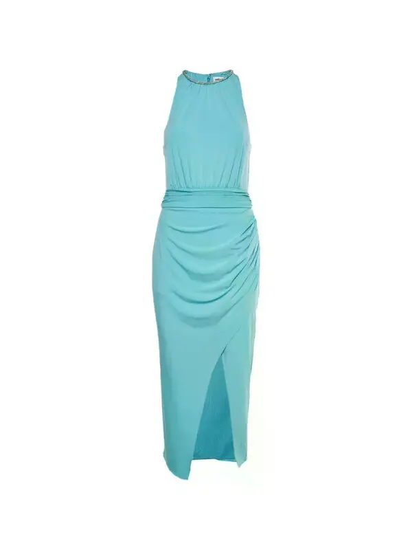 SELF-PORTRAIT Jersey Halter Midi Dress