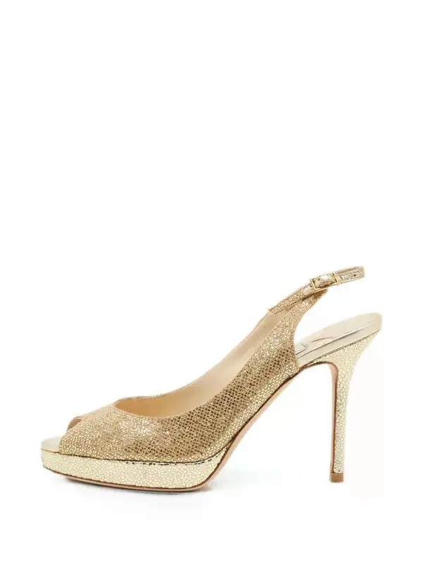 JIMMY CHOO Verity Peep-toe Slingback Heeled Pumps