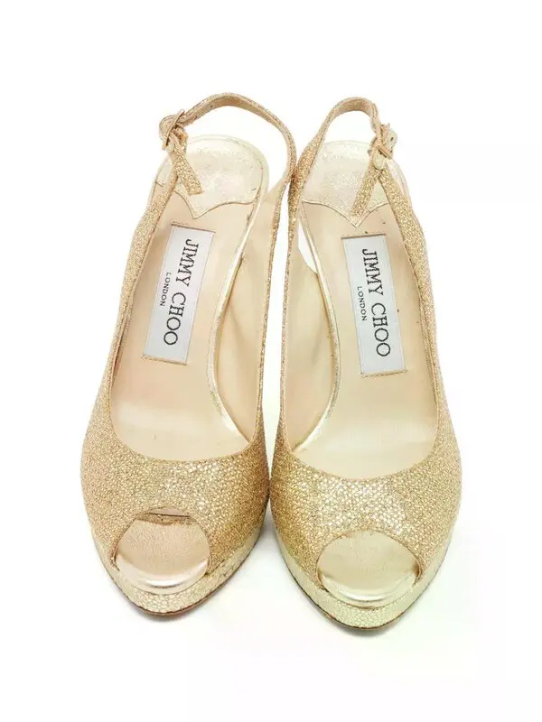 JIMMY CHOO Verity Peep-toe Slingback Stiletto Pumps