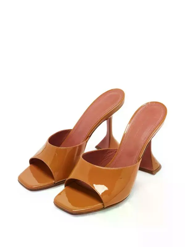 Amina Muaddi Lupita Patent Leather Sandals