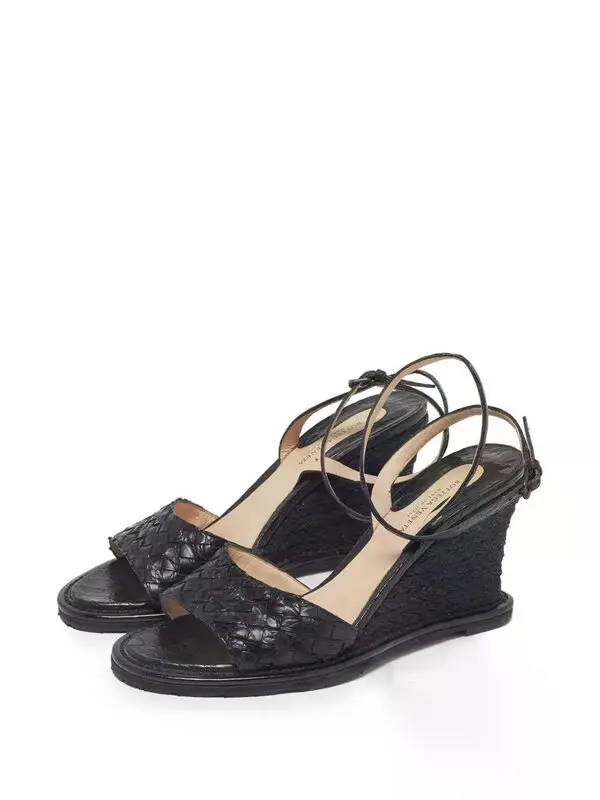 Bottega Veneta Intrecciato Wedge Sandals
