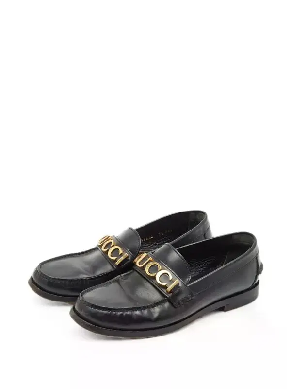 Gucci Logo-lettering Loafers