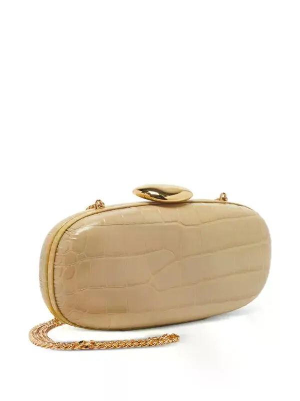 Michael Kors Tina Croc-embossed Clutch Bag With Chain Strap