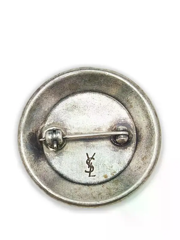 Saint Laurent 2018 Engraved Medallion Brooch