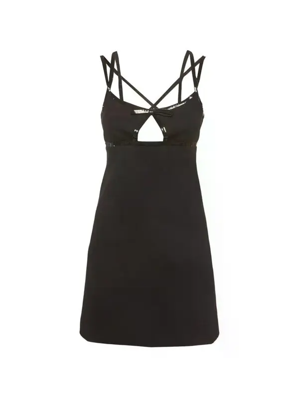 Miu Miu Sequin-embellished Cut-out Mini Dress