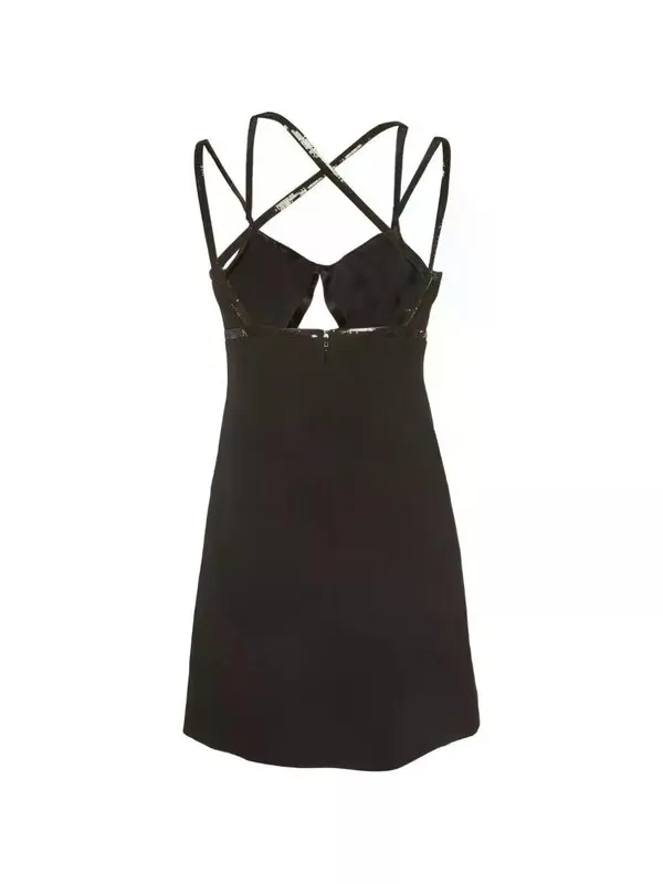 Miu Miu Sequin-embellished Cut-out Mini Dress