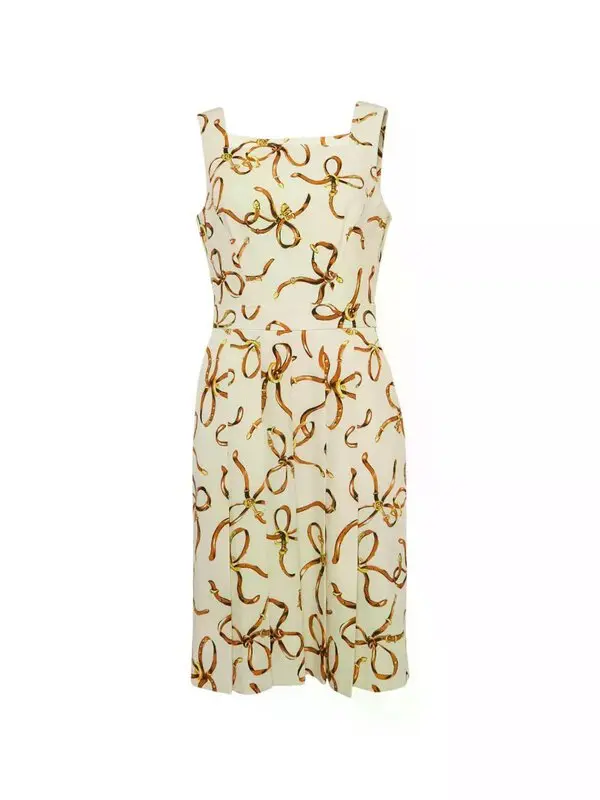 Moschino Bridal Bow-print Mididress - Neutrals