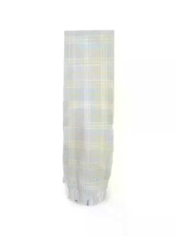 Burberry Checked-pattern Fringed-trim Scarf