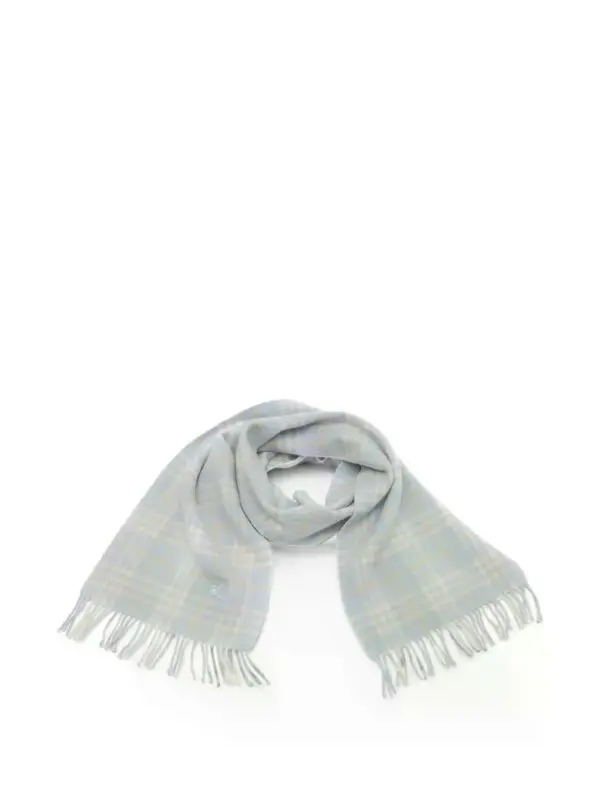 Burberry Checked-pattern Fringed-trim Scarf