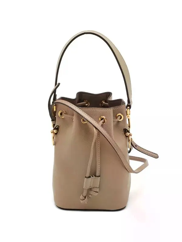 Fendi 2022 Mini Mon Tresor Drawstring-fastening Bucket Bag - Grey