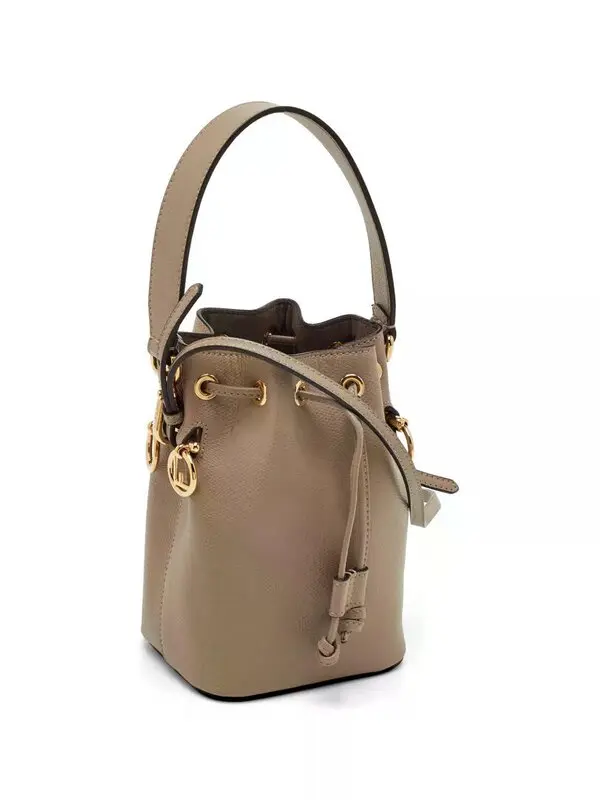 Fendi 2022 Mini Mon Tresor Drawstring-fastening Bucket Bag
