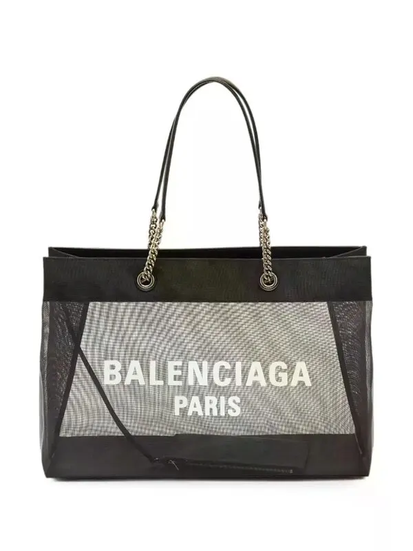 Balenciaga Large Duty Free Mesh Tote Bag - Black