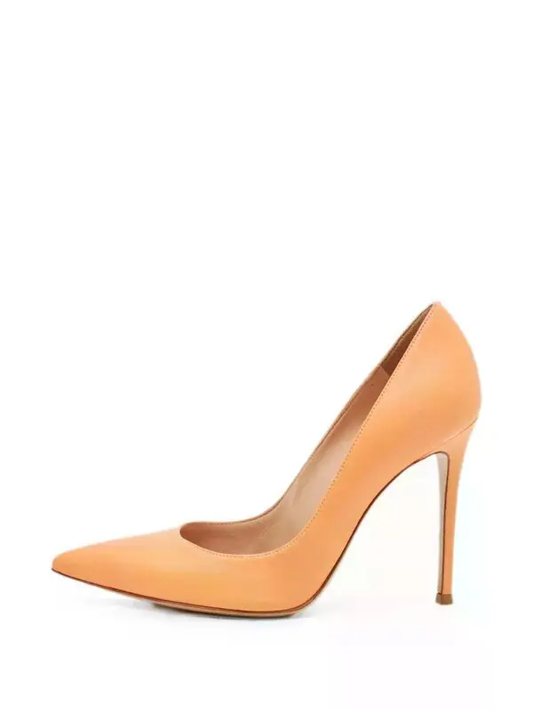 GIANVITO ROSSI Pointed-toe Leather Heeled Pumps