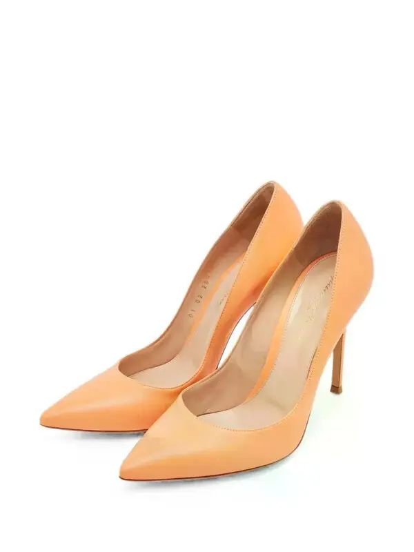 GIANVITO ROSSI Pointed-toe Leather Heeled Pumps