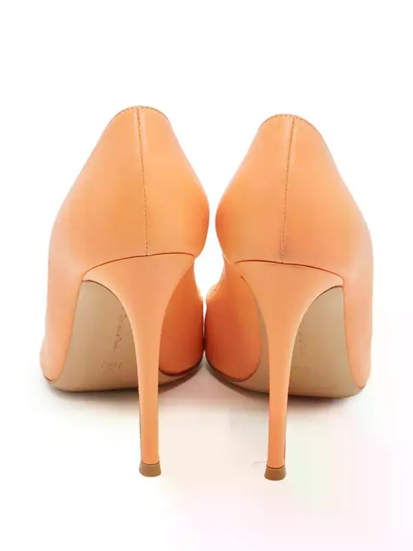 GIANVITO ROSSI Pointed-toe Leather Heeled Pumps