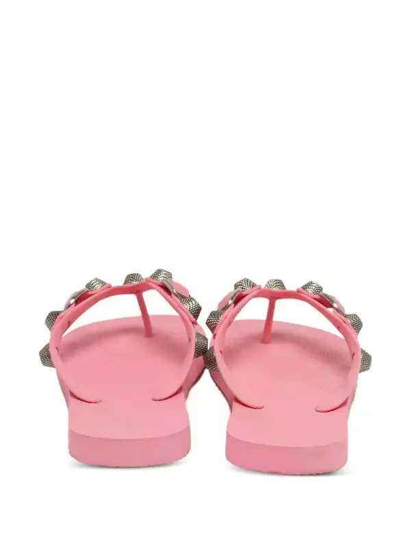 Balenciaga Le Cagole Stud-embellished Thong Sandals - Pink