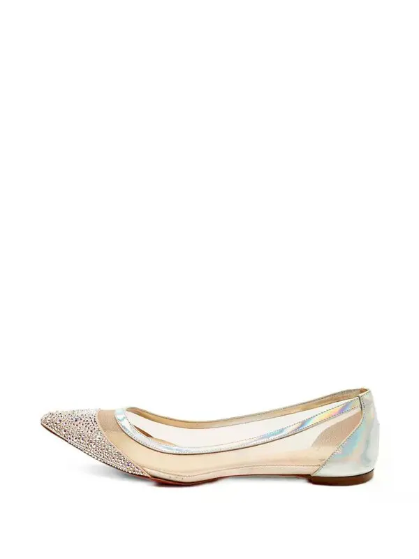 CHRISTIAN LOUBOUTIN Crystal-embellished Ballet Flats