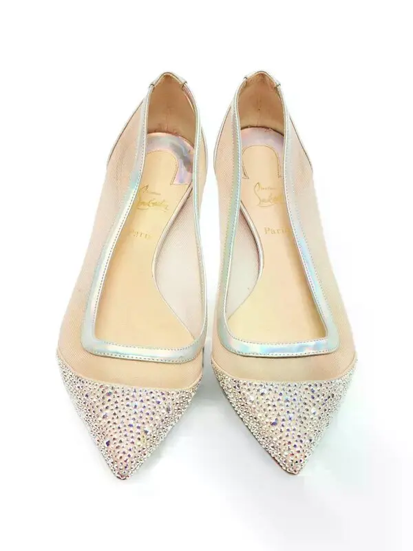 CHRISTIAN LOUBOUTIN Crystal-embellished Ballet Flats