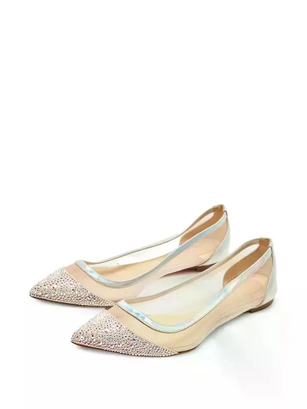 CHRISTIAN LOUBOUTIN Crystal-embellished Ballet Flats