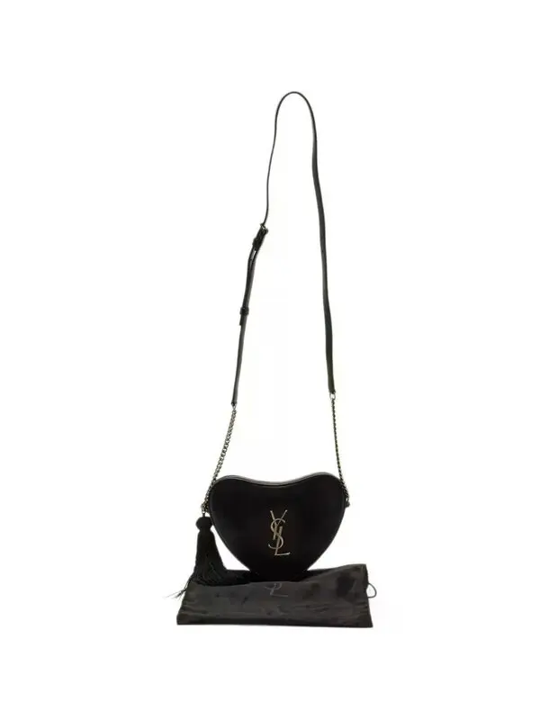 Saint Laurent 2018 Heart Chain-strap Leather Crossbody Bag