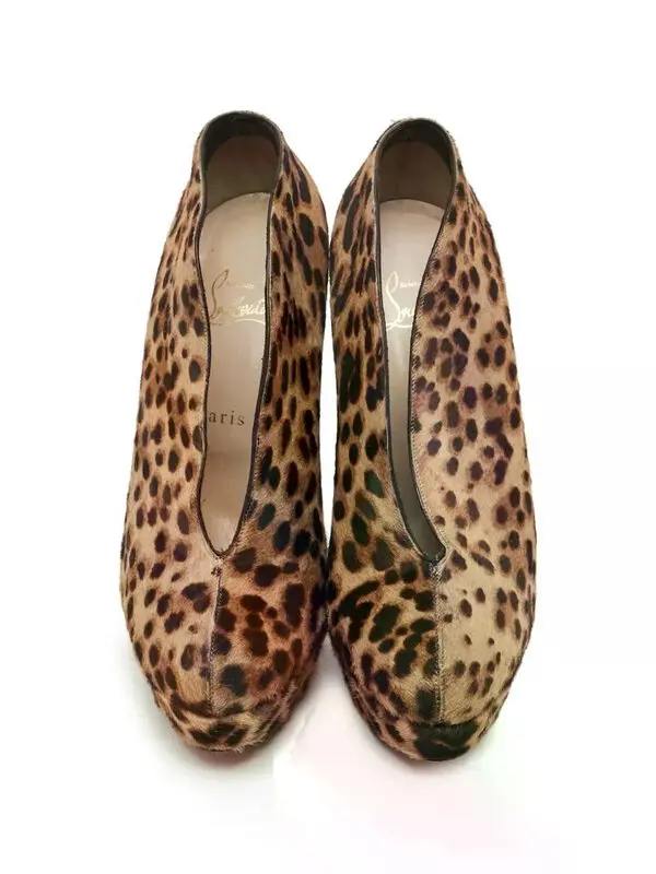 CHRISTIAN LOUBOUTIN Leopard-print Calf Hair Heeled Pumps - Neutrals