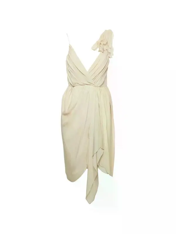 Alice + Olivia Melanie Draped Mini Dress - Neutrals