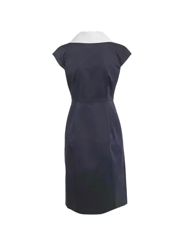 Max Mara Contrast-collar Midi Dress