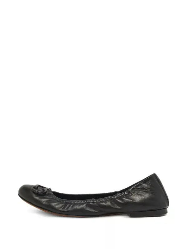 Carolina Herrera Logo-plaque Ballet Flats - Black