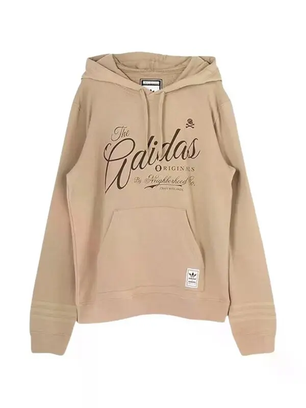 Adidas X Neighborhood Logo-print Hoodie - Neutrals
