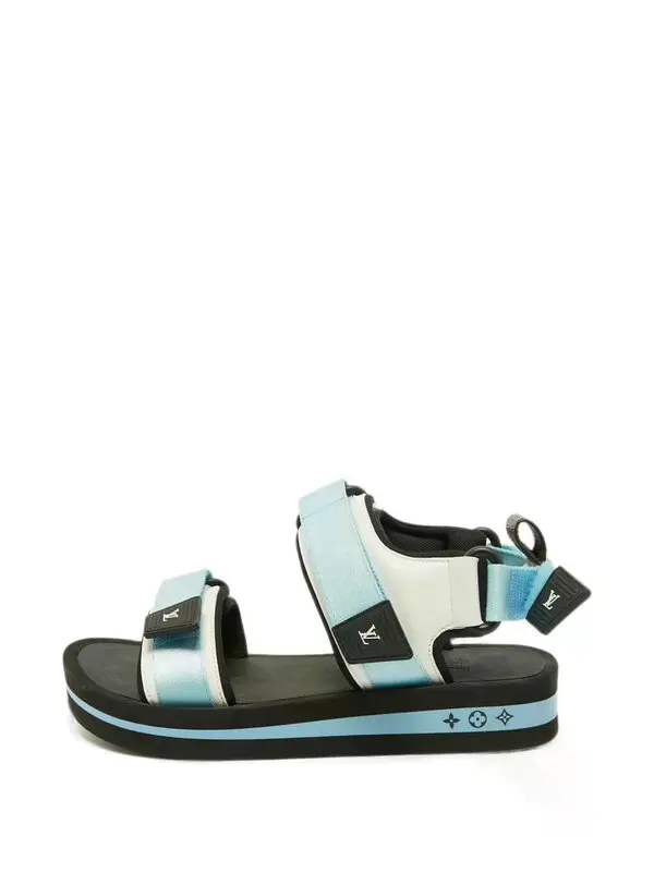 LOUIS VUITTON Arcade Touch-strap Flat Sandals - Blue