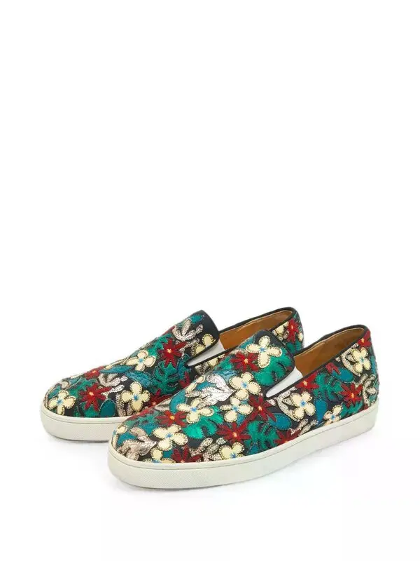 CHRISTIAN LOUBOUTIN Floral-appliqué Sneakers