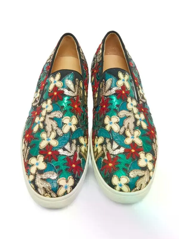 CHRISTIAN LOUBOUTIN Floral-appliqué Sneakers