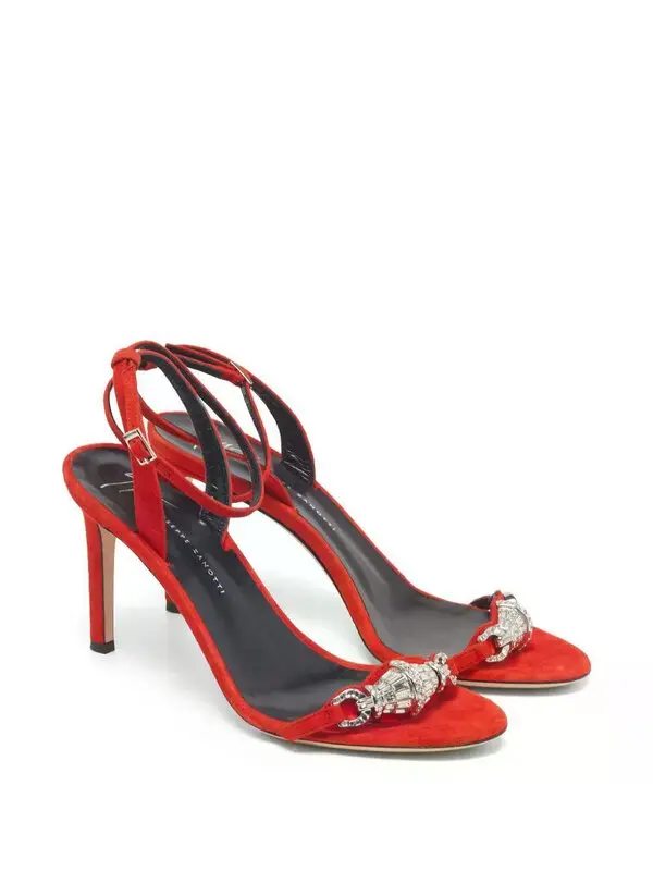 GIUSEPPE ZANOTTI Crystal-embellished Ankle-strap Heeled Sandals