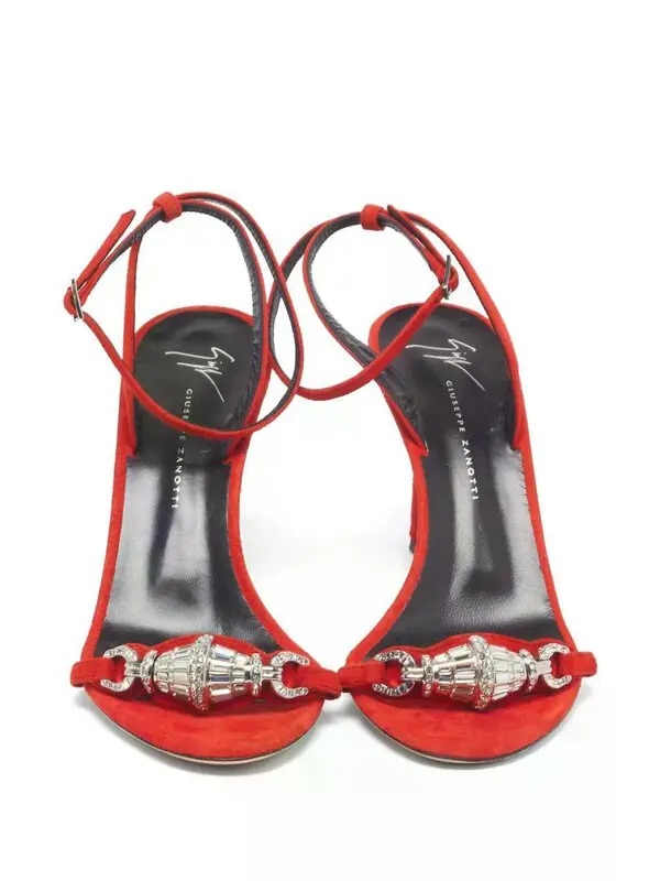 GIUSEPPE ZANOTTI Crystal-embellished Ankle-strap Heeled Sandals