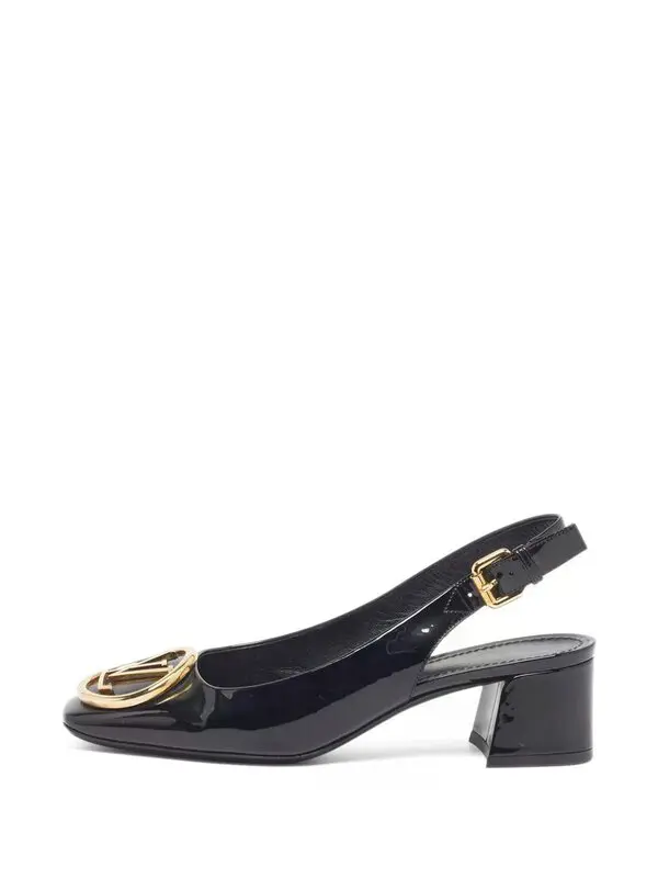 LOUIS VUITTON Madeleine Slingback Heeled Pumps - Black