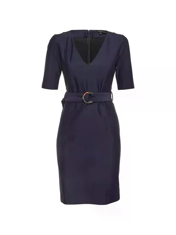 Gucci Short-sleeve Belted Mini Dress - Blue