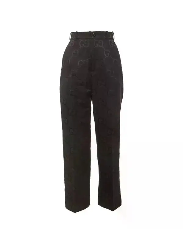 Gucci Logo-pattern Trousers - Black