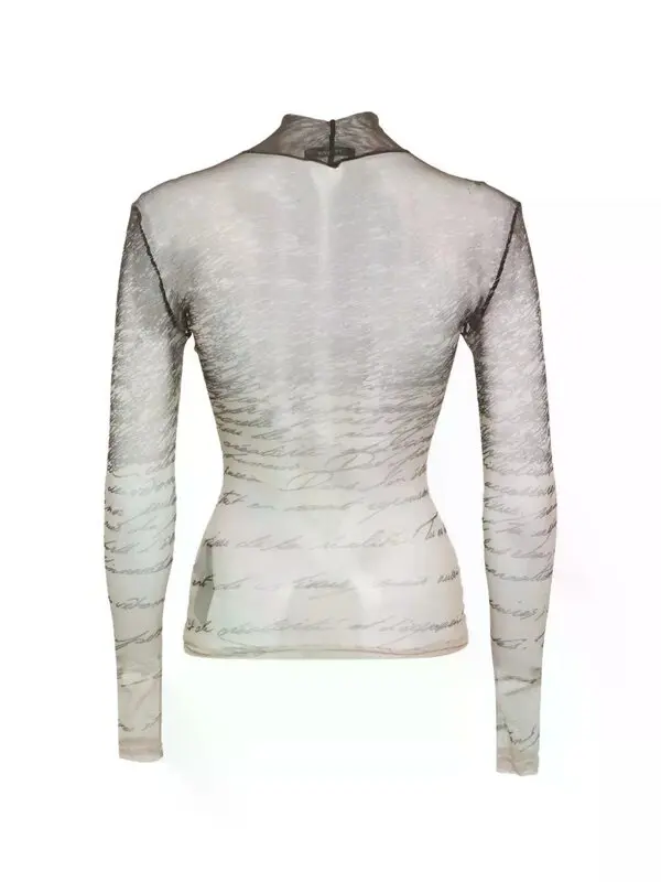 Balmain Love Letter-print Sheer Top - Neutrals