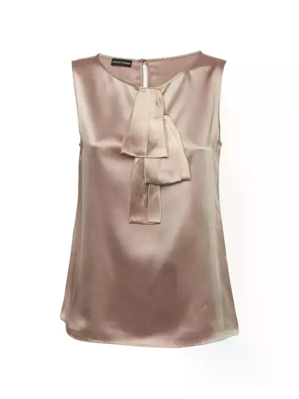 Emporio Armani Bow-detail Sleeveless Blouse