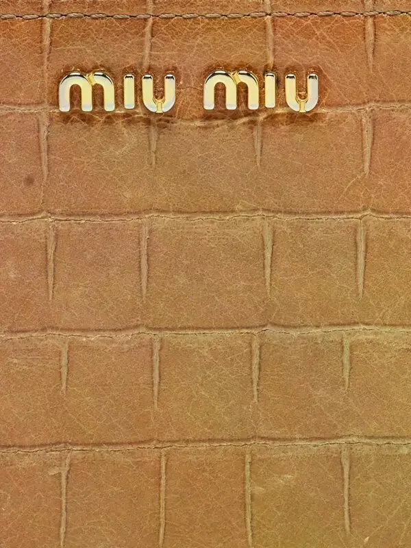 Miu Miu Croc-embossed Leather Wallet