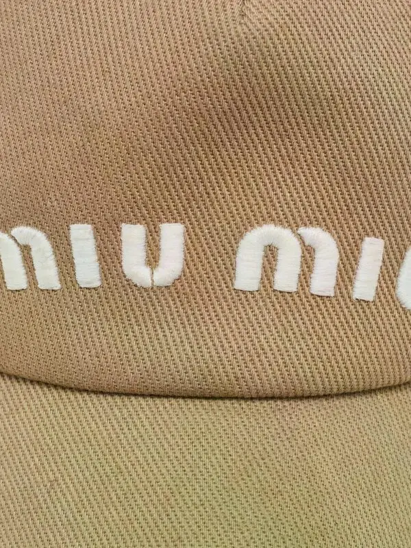 Miu Miu Logo Embroidered Baseball Cap