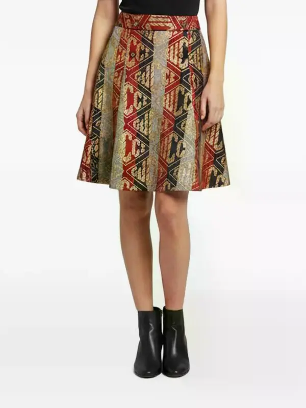 Gucci Patterned A-line Mini Skirt