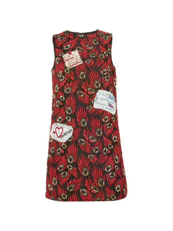 Dolce & Gabbana Patch-detail Sleeveless Mini Dress