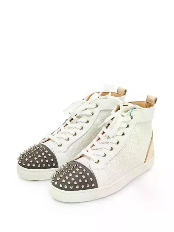 CHRISTIAN LOUBOUTIN Fun Lou Spikes High-top Sneakers - White